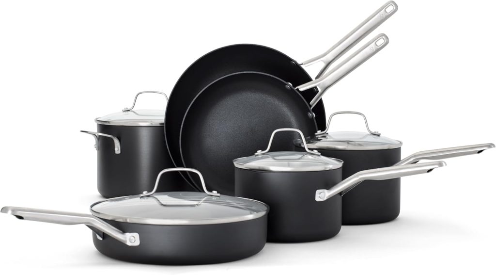 Calphalon® Hard-Anodized Nonstick 10-Piece Cookware Set Review | Nice ...